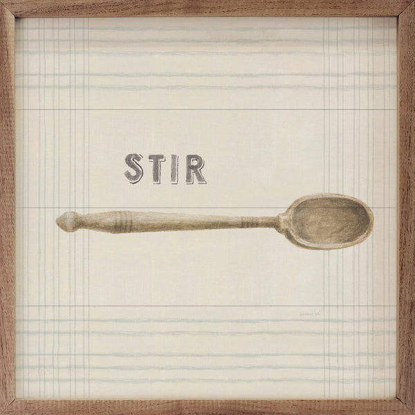 8x8 Stir Floursack Kitchen Sign Iii – Marshalltown | Real Deals